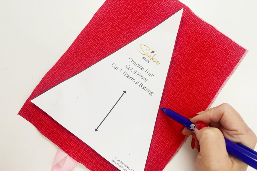 Serger Chenille Christmas Tree Trivet - WeAllSew