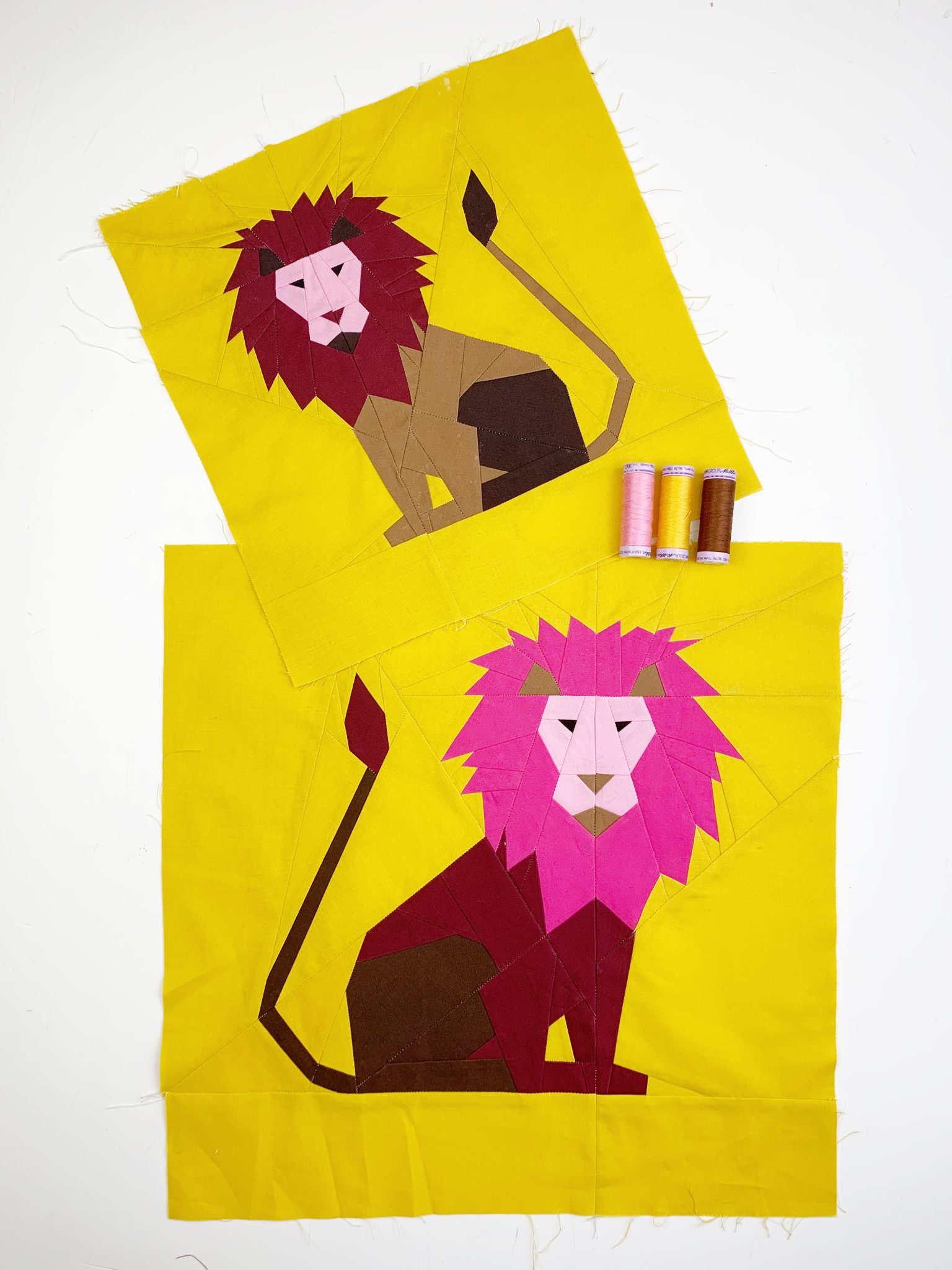 Lion_quilt_block_patternIMG_9328 copy - WeAllSew