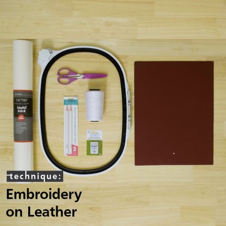 Embroidery on Leather - WeAllSew