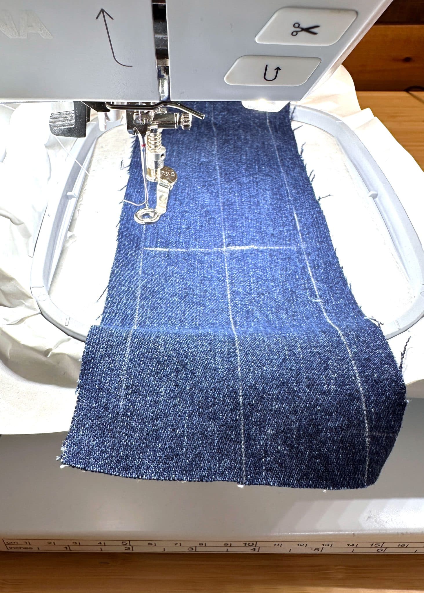 How to Add an Embroidered Side Panel to Jeans - WeAllSew