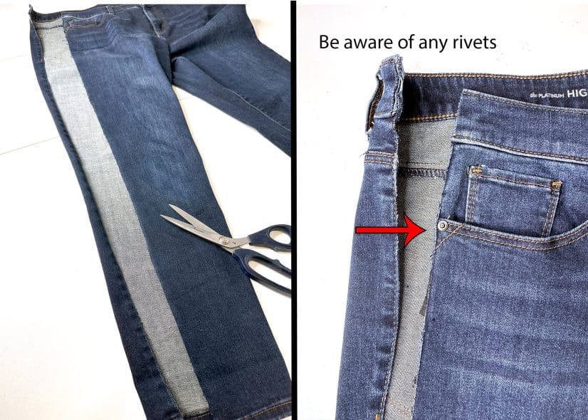How to Add an Embroidered Side Panel to Jeans - WeAllSew