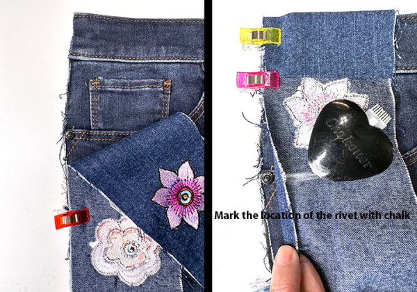 How to Add an Embroidered Side Panel to Jeans - WeAllSew