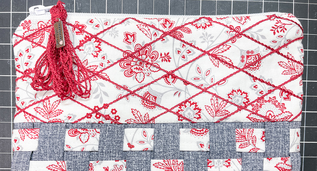 Woven Zipper Pouch on a Serger - WeAllSew