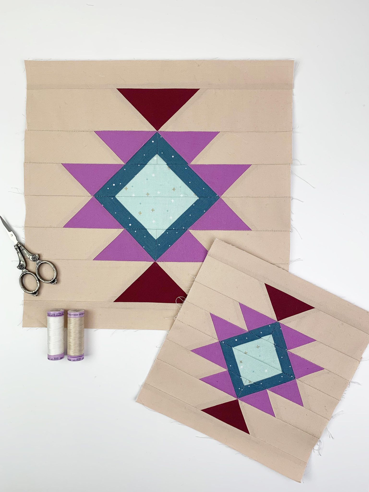 Desert_peak_quilt_block_pattern_by_Joe_June_and_MaeIMG_3480 copy - WeAllSew